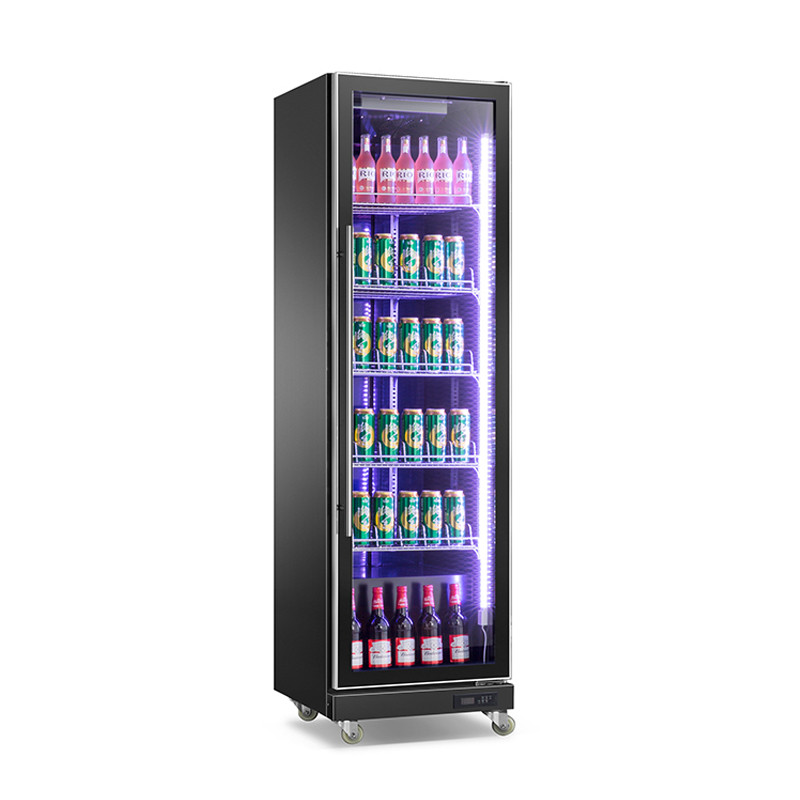 Glass Door Drinks Fridge Soft Drink Beer Refrigerated Display Coolers Upright Single Door Cooler