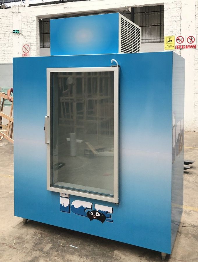 Commercial Large Ice Storage Containers Indoor Glass Door Ice Bag ...