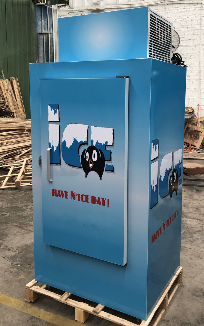 Vertical Single Door Ice Storage Freezer, Cold Wall Outdoor Ice ...