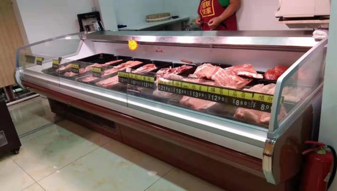 Supermarket Open Fresh Meat Chiller Self-service Display Counter