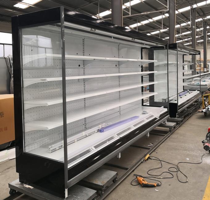 Supermarket Commercial Open Display Fridge Multi-deck Upright Air ...