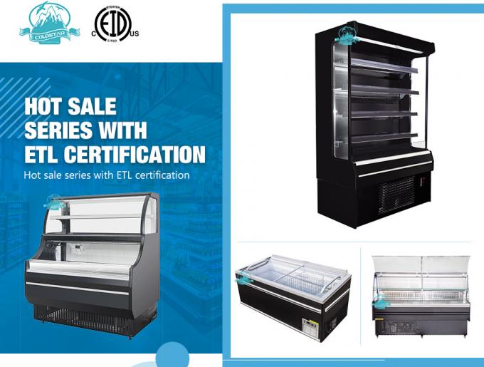 TEL Approved Supermarket Open Chillers For Fruit Vegetable Dairy Beverages