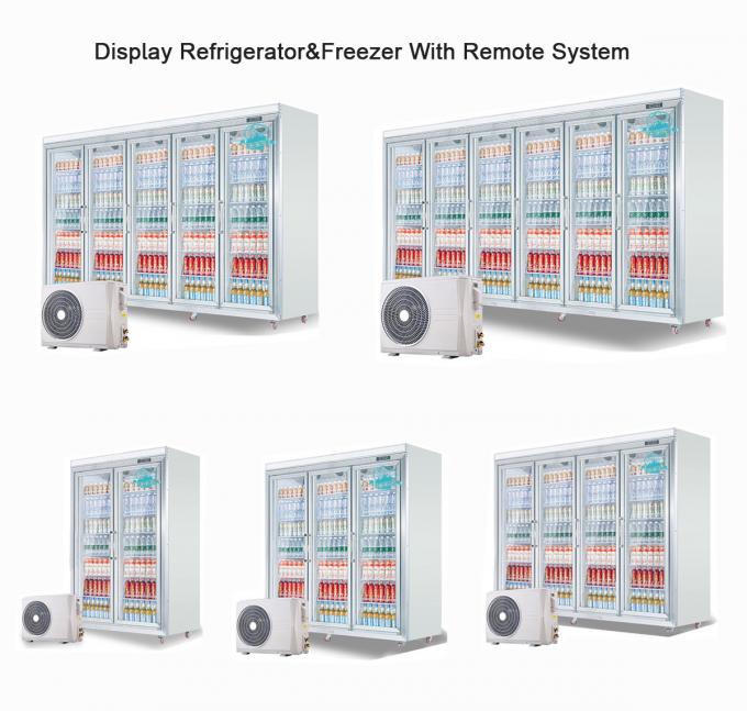 Supermarket Split Compressor Display Refrigerator With Double Layer ...