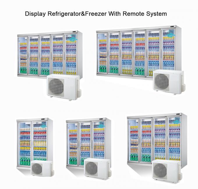 5 Doors Upright Display Fridge For Supermarket / Shopping Mall