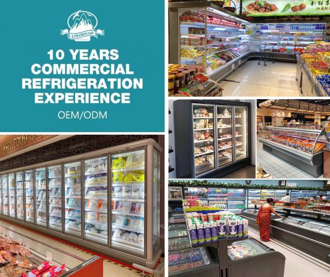 Front And Rear Open Beverage Cooler Upright Cooler Convenience Store ...