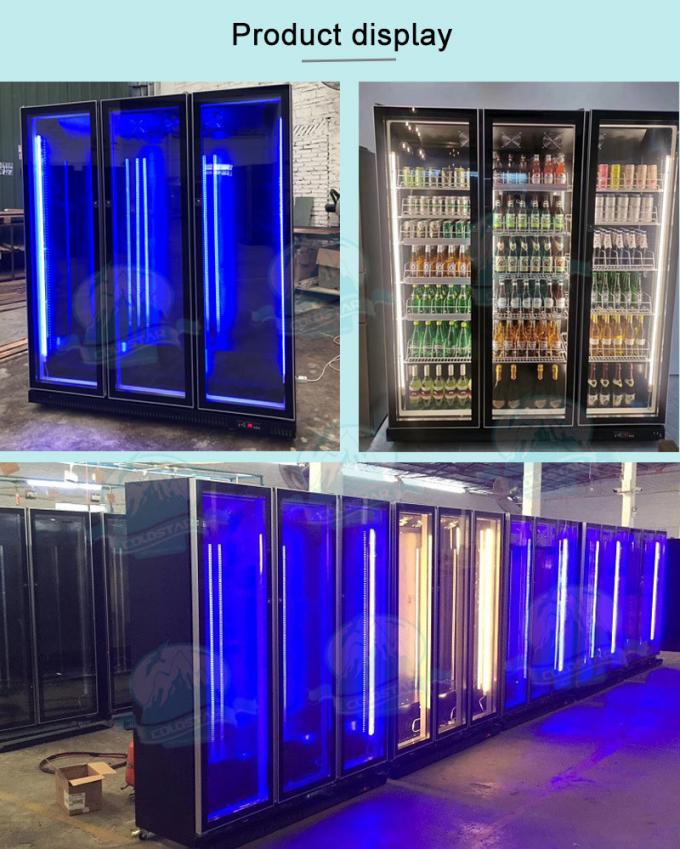 Commercial Full Glass Door Display Fridge Refrigerated Showcase Upright ...