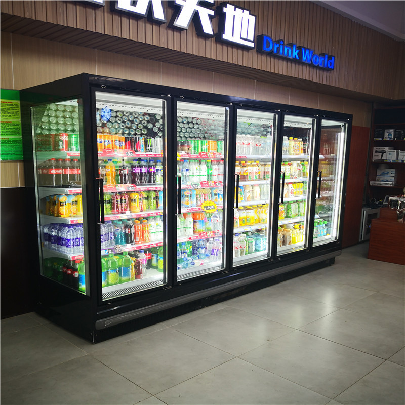 110V Reach In Glass Door Display Chiller With Remote Compressor Unit