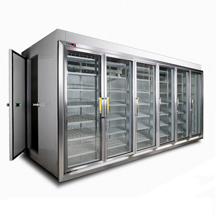Supermarket Glass Door Display Cold Room, Milk Beverage Vegetable ...