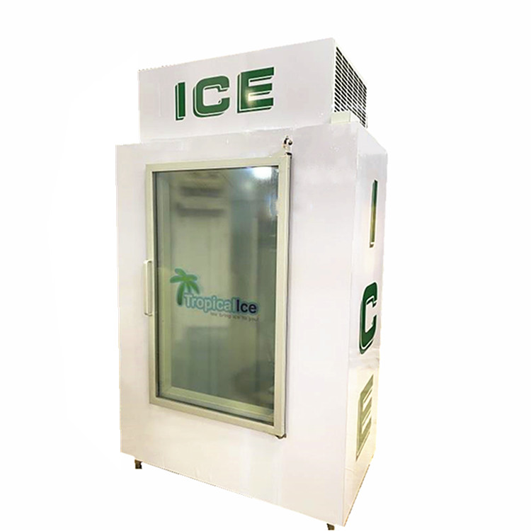 Commercial Large Ice Storage Containers Indoor Glass Door Ice Bag ...