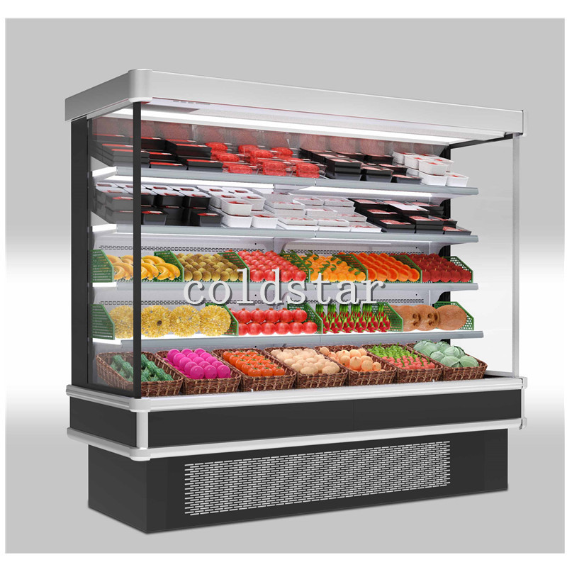 Multi-deck Open Top Display Chiller Commercial Open Face Chiller Air ...
