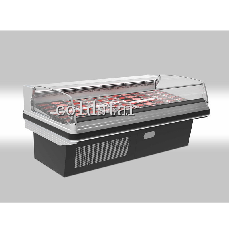 Open Fresh Meat Chiller Self Serve Display Counter for Supermarket ...