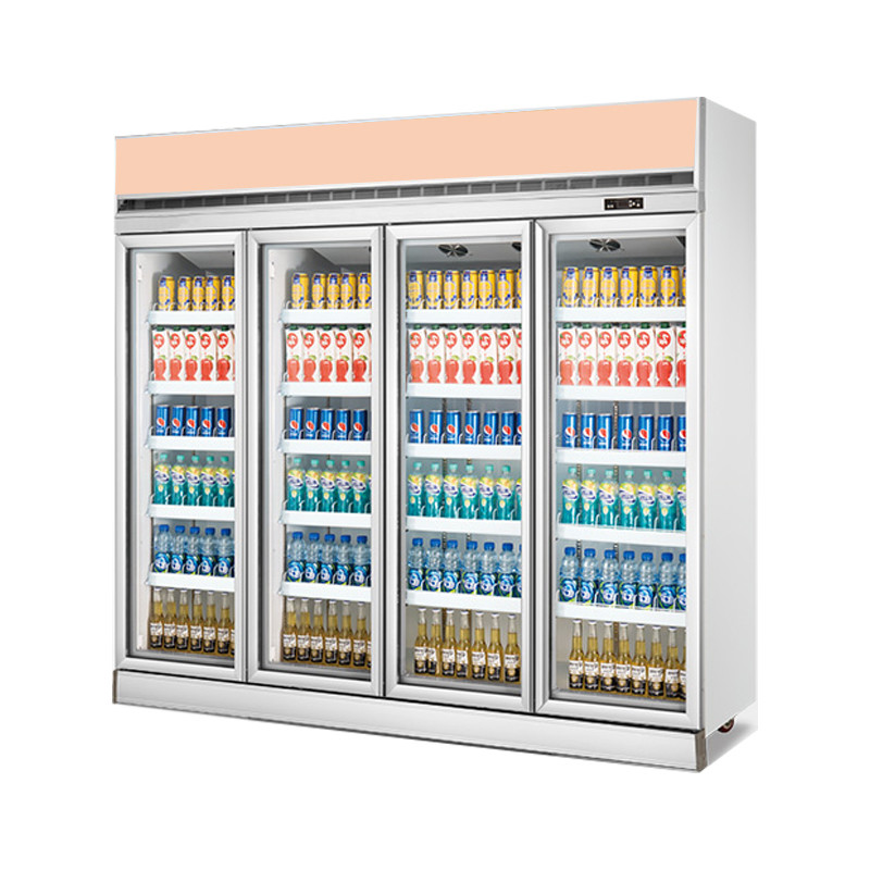 Cold Drink Display Fridge Glass Door Chiller Supermarket Refrigerated ...
