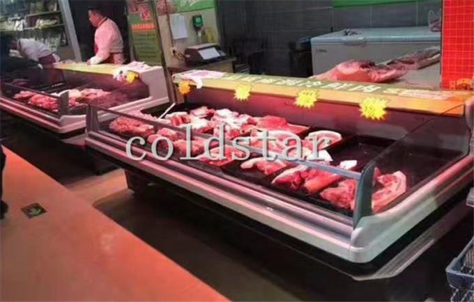 Supermarket meat display fridge commercial meat refrigerator self ...