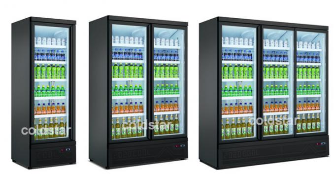 Double Door Vertical Refrigerator Showcase Energy Drink Cold Storage ...