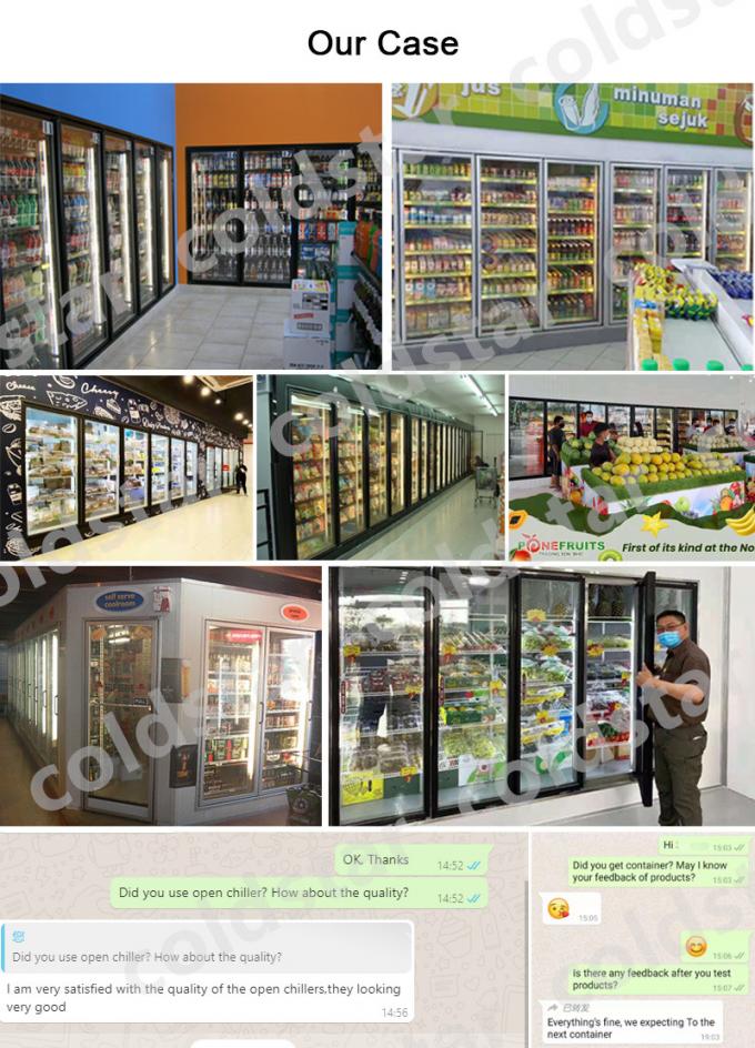 With remote system Vertical glass door display showcase supermarket ...