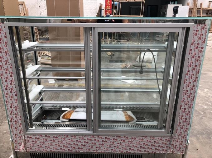 Bakery Square Glass Display Refrigerator 4ft , 4 Layers Glass Pastry ...