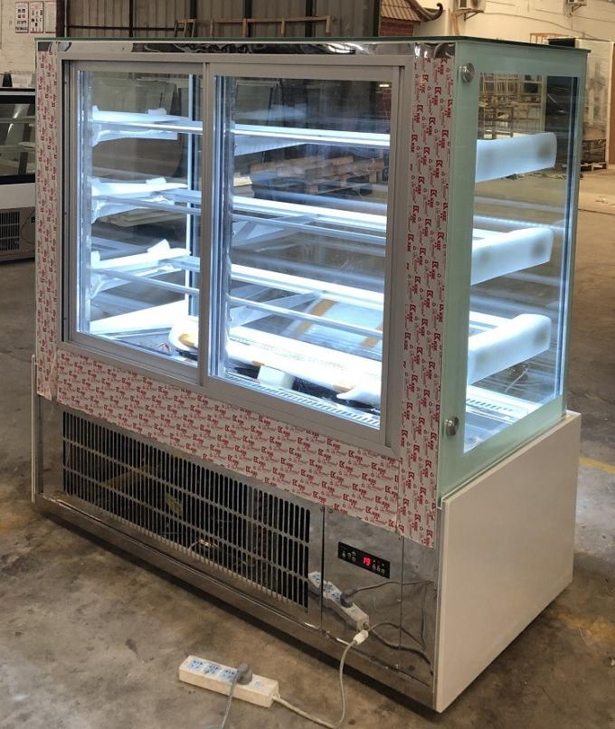 Bakery Square Glass Display Refrigerator 4ft , 4 Layers Glass Pastry ...